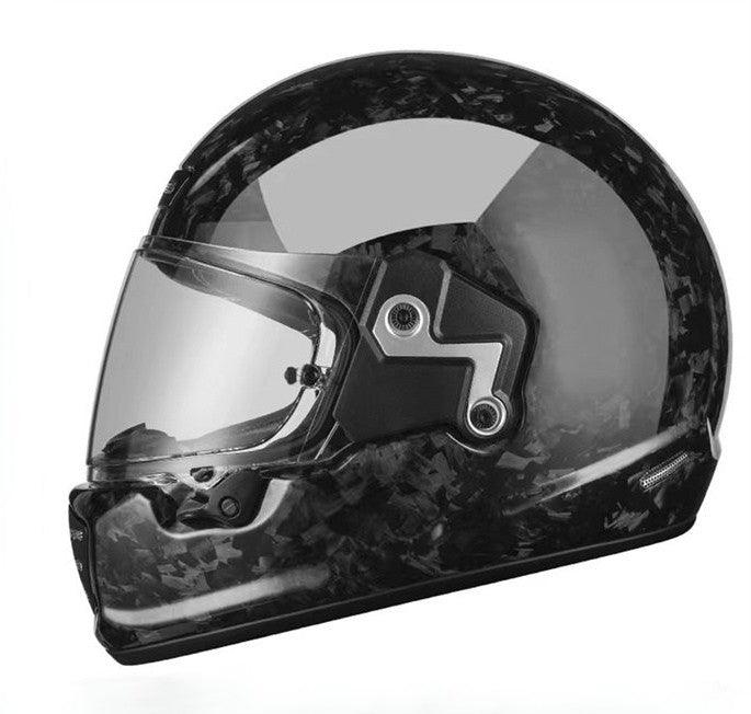 AMZ™ Retro Carbon Fiber Fiberglass Helmet – Bean's Moto Booth