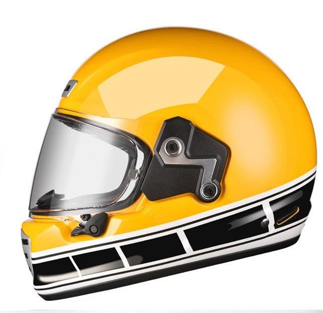 AMZ™ Retro Carbon Fiber Fiberglass Helmet – Bean's Moto Booth