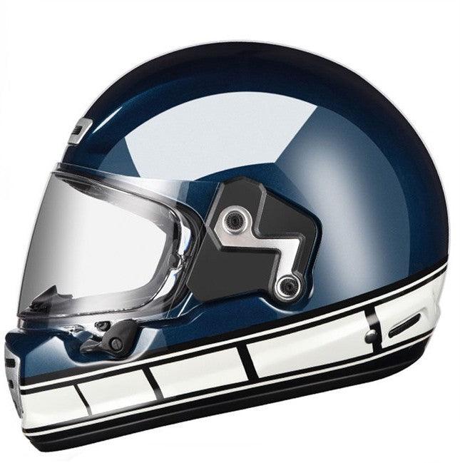 AMZ™ Retro Carbon Fiber Fiberglass Helmet – Bean's Moto Booth