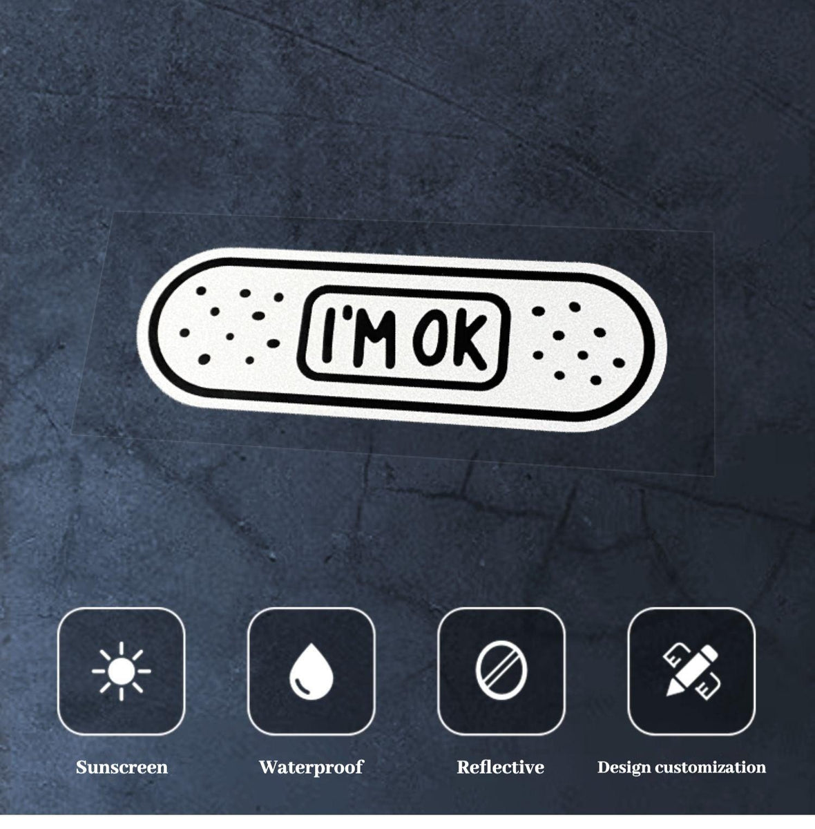 "I'M OK" Sticker – Bean's Moto Booth