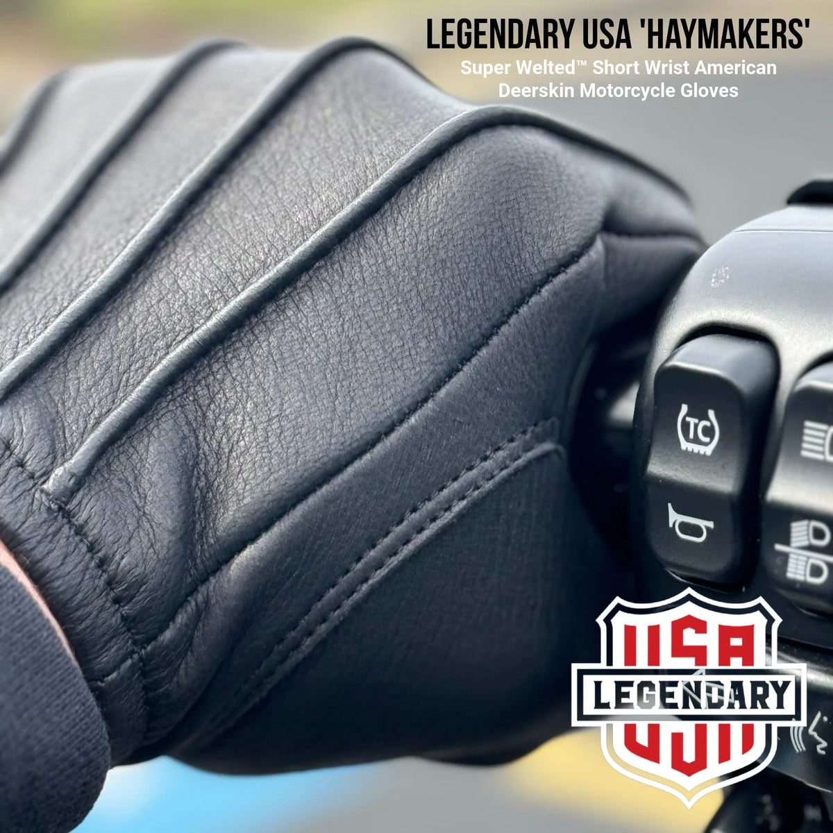 Legendary Haymakers Super Welted Short Wrist American Deerskin ...