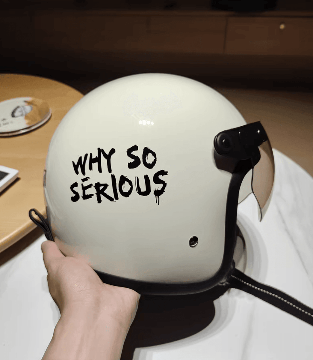 The Joker "Why so Serious" sticker for Helmet/Bike – Bean's Moto Booth